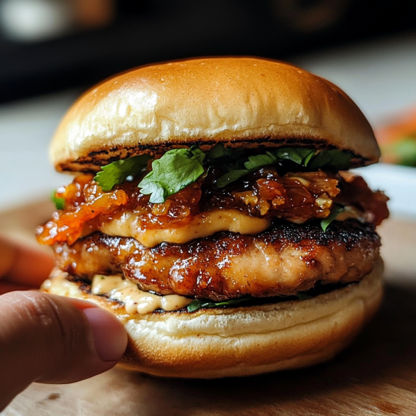 Gochujang Chicken Burgers with Kimchi Jam – Her Feast