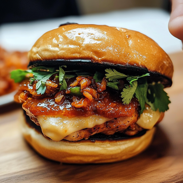 Gochujang Chicken Burgers with Kimchi Jam – Her Feast