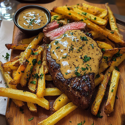 Steak Frites with Whisky-Peppercorn Sauce – Her Feast