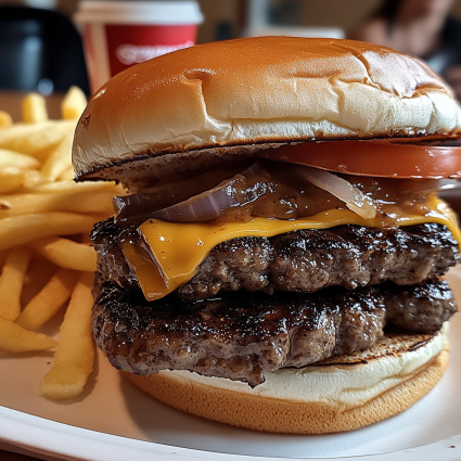 Steak and Shake Garlic Double Steakburger – Her Feast