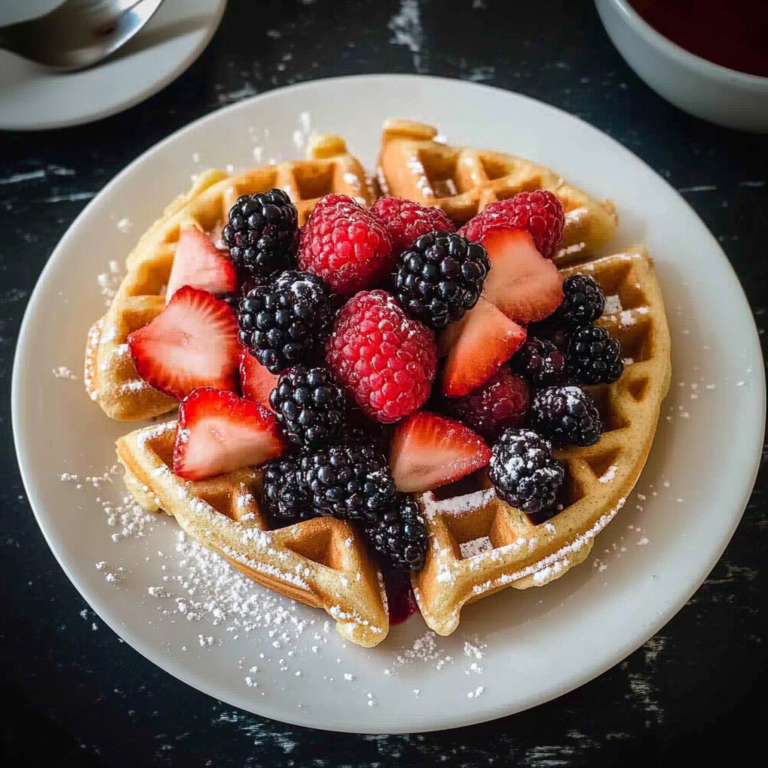 Earl Grey Waffles with Mixed Berries – Her Feast