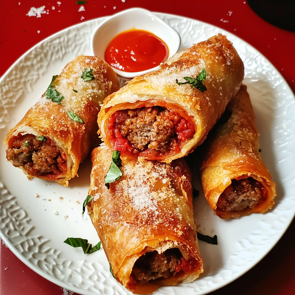 Meatball Sub Egg Rolls – Her Feast