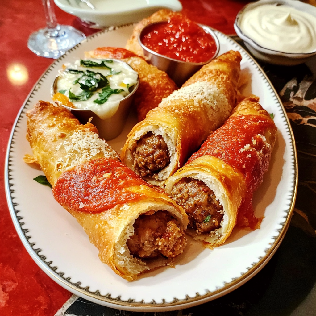 Meatball Sub Egg Rolls – herfeast.com