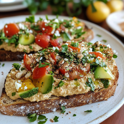 Mediterranean Hummus Toast with Za’atar – Her Feast