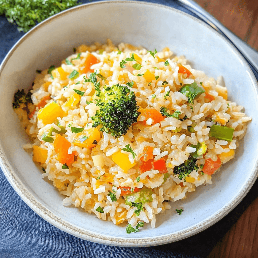 Easy Cheesy Rice with Veggies – Her Feast