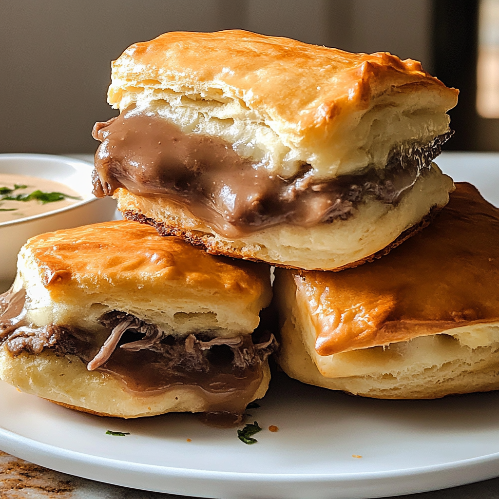 French Dip Stuffed Biscuits – herfeast.com