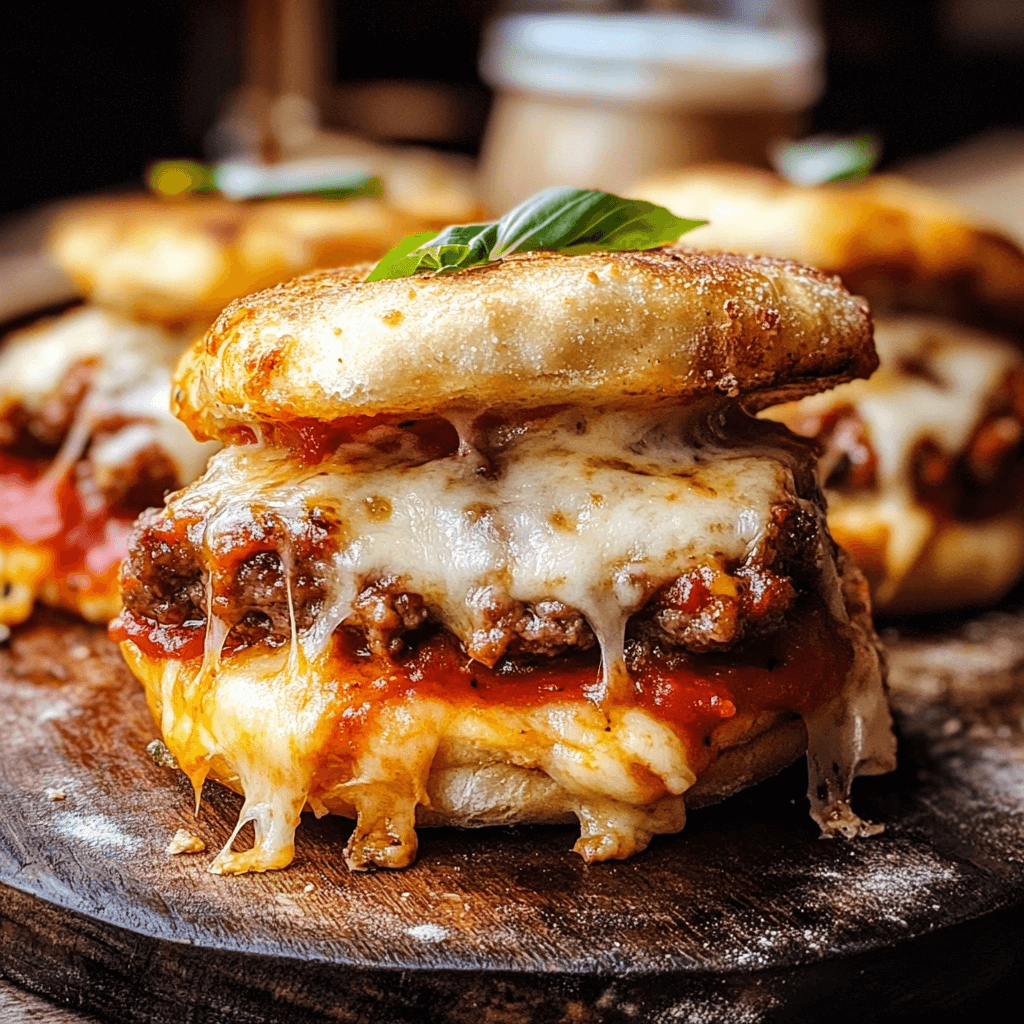 Cheesy Italian Pizza Burgers – Her Feast