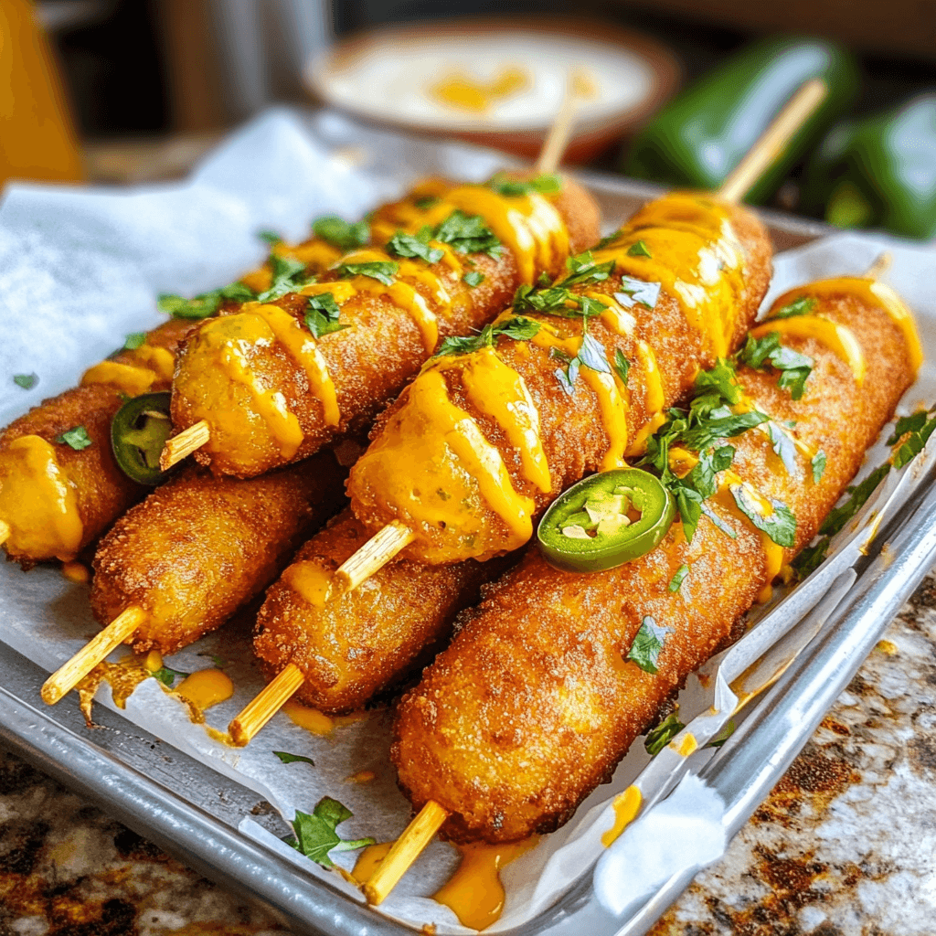 Cheesy Jalapeño Corn Dogs – Her Feast