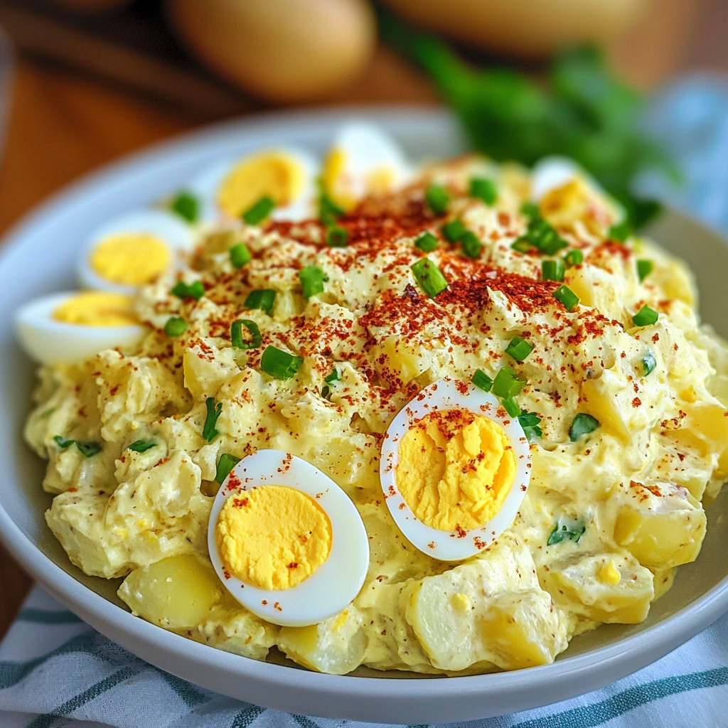 Classic Deviled Egg Potato Salad – Her Feast