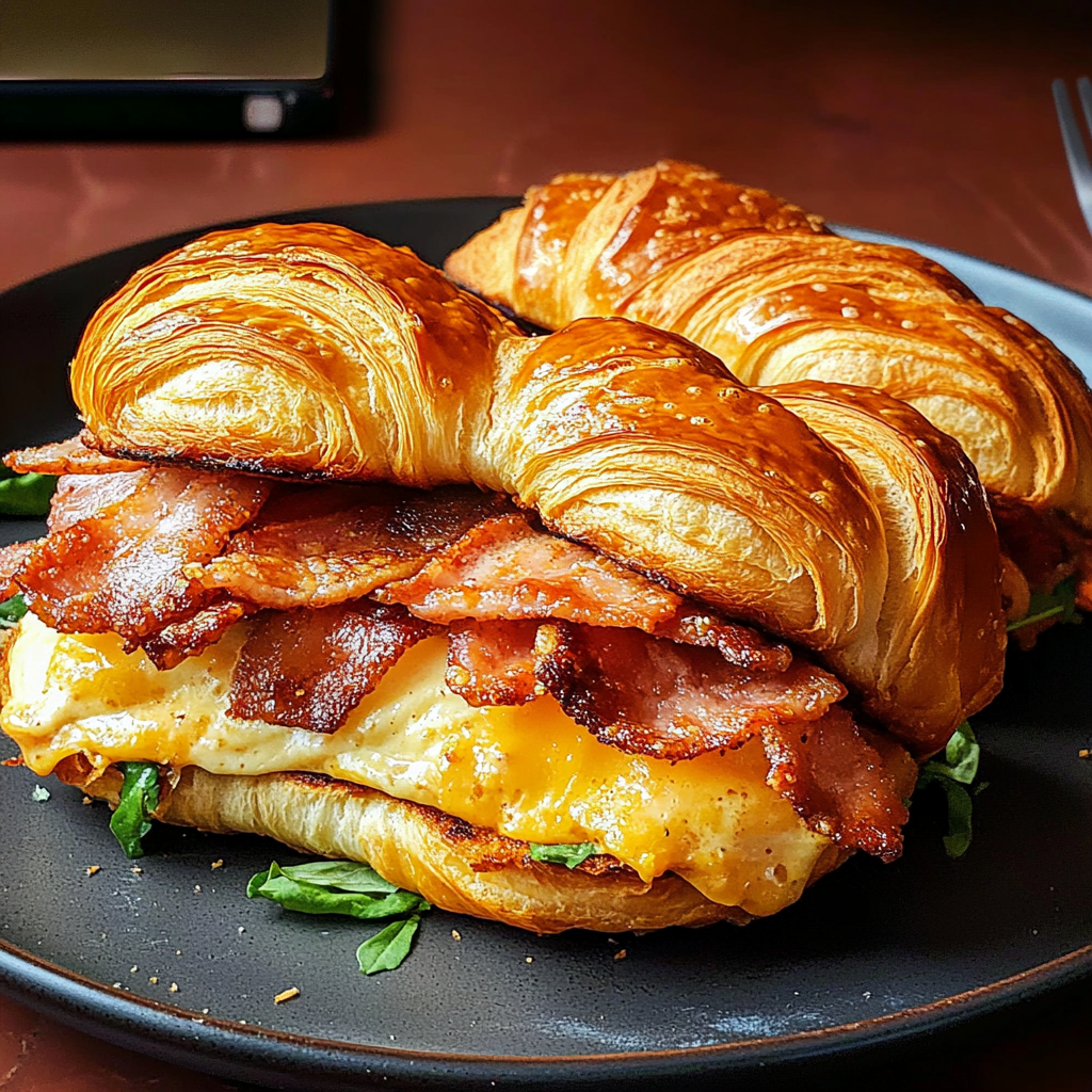 Loaded Croissant Breakfast Sandwich – Her Feast