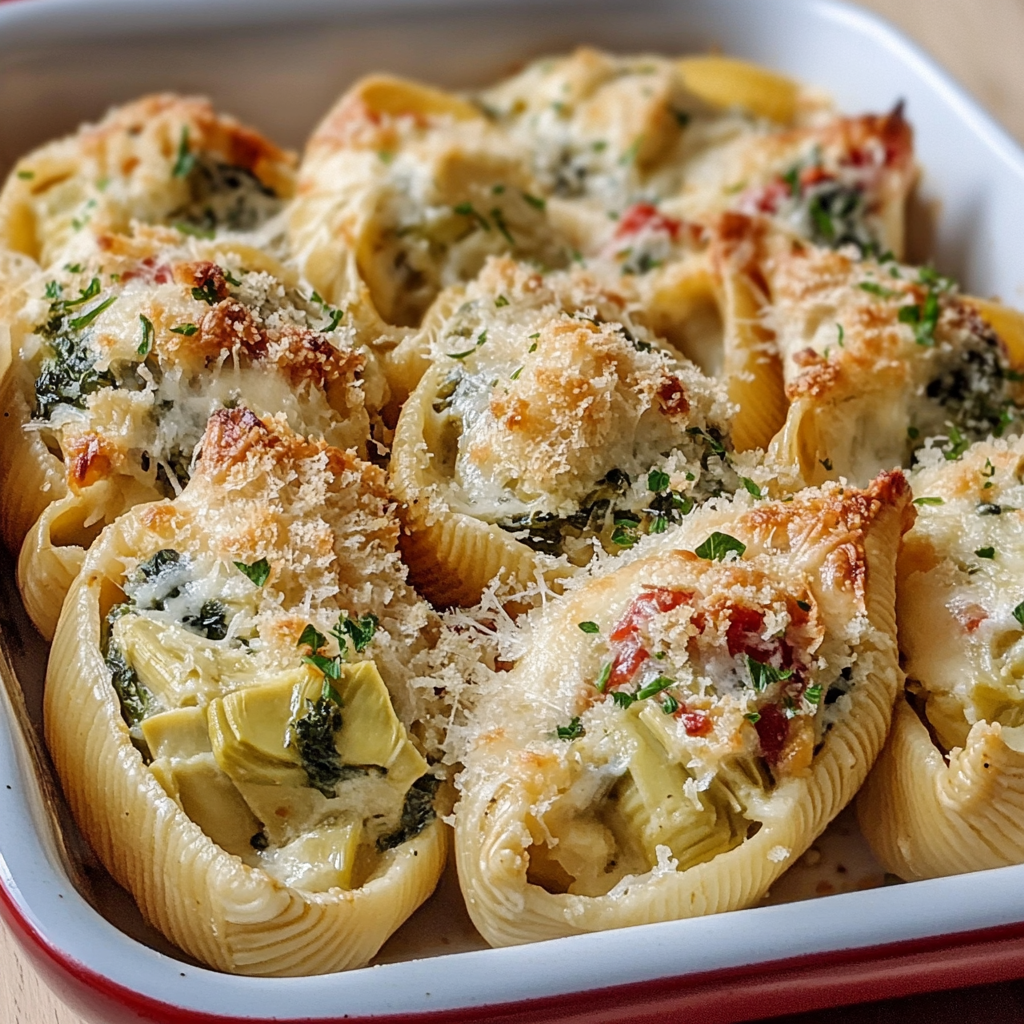 Spinach and Artichoke Stuffed Shells – Her Feast