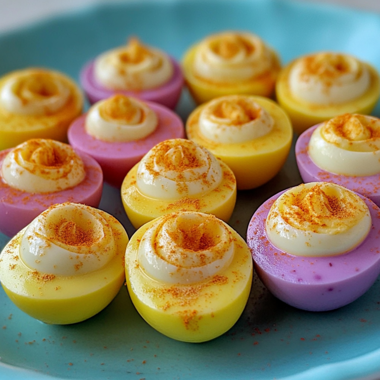 Colorful Naturally Dyed Deviled Eggs – Her Feast